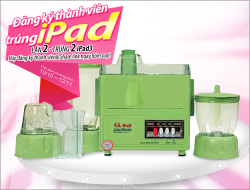 Đăng ký thành viên yes24.vn trúng The New iPad