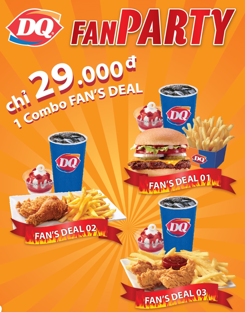 Thỏa sức lựa chọn thực đơn mới hấp dẫn tại DQ FAN PARTY