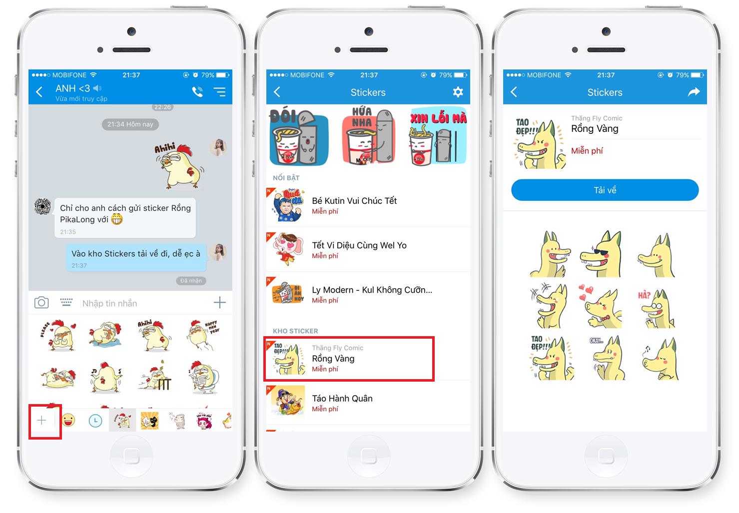 Sticker Rồng Pikachu cực “bựa” nay đã xuất hiện trên Zalo