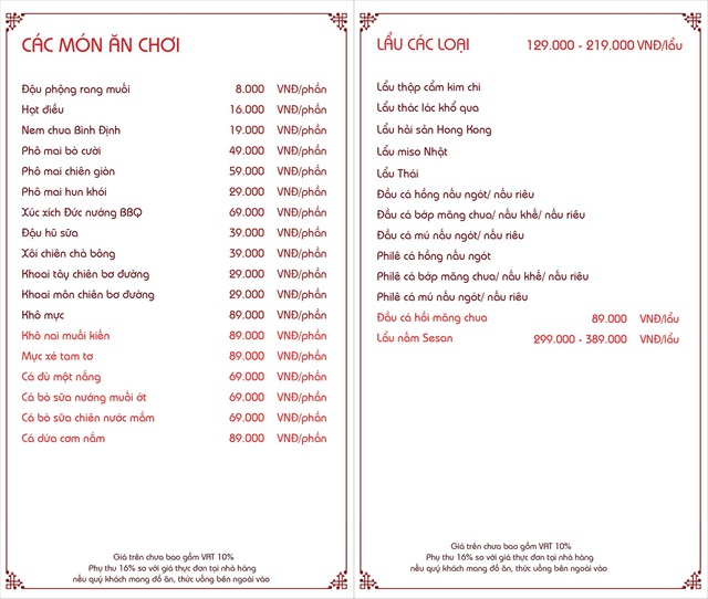 Khám phá SESAN - Nhà hàng của giới sành ăn Sài thành